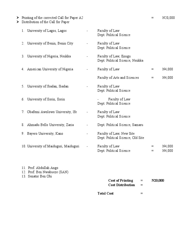 Printing of The Corrected Call For Paper A2 | PDF