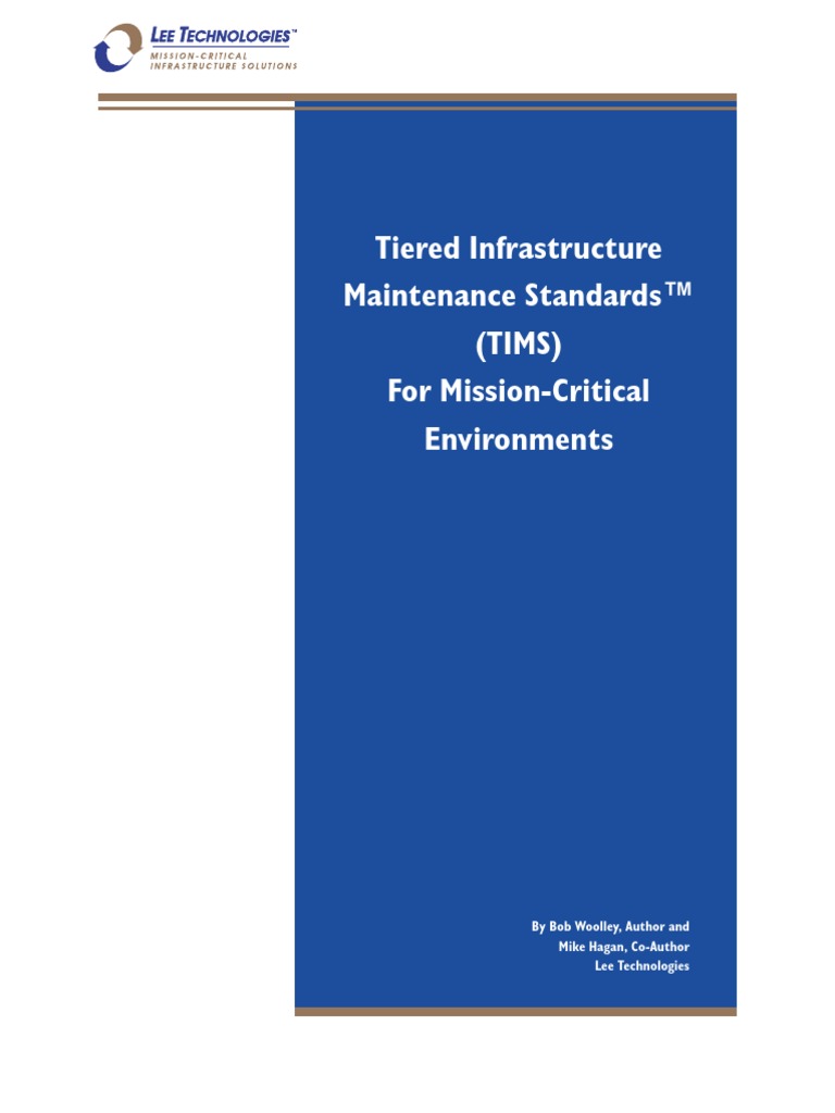Tiered Infrastructure Maintenance Standards | PDF | Reliability ...