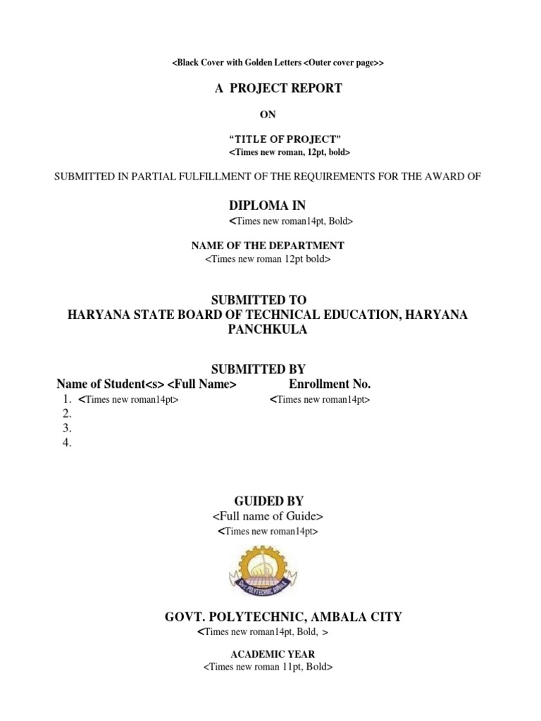 A Project Report: Submitted in Partial Fulfillment of The Requirements For The Award of | PDF ...