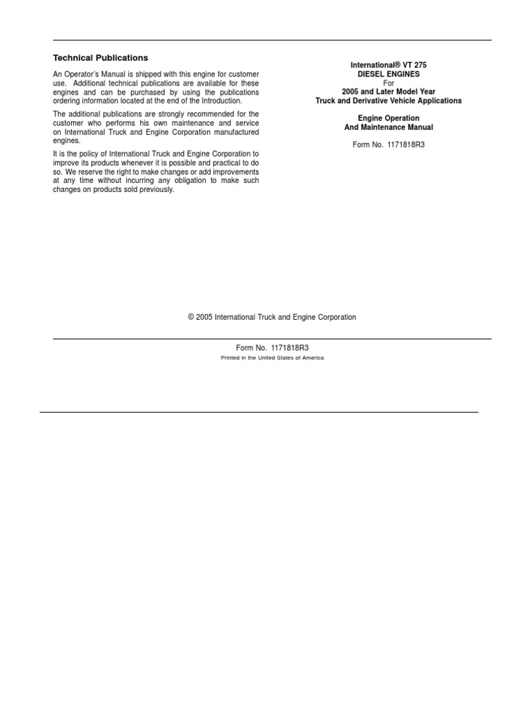 Motores International VT-275 | PDF | Turbocharger | Engines