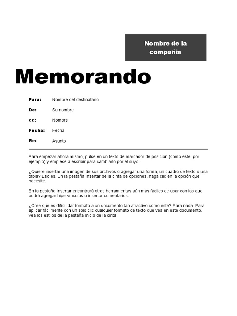 Formato de Memorando | PDF