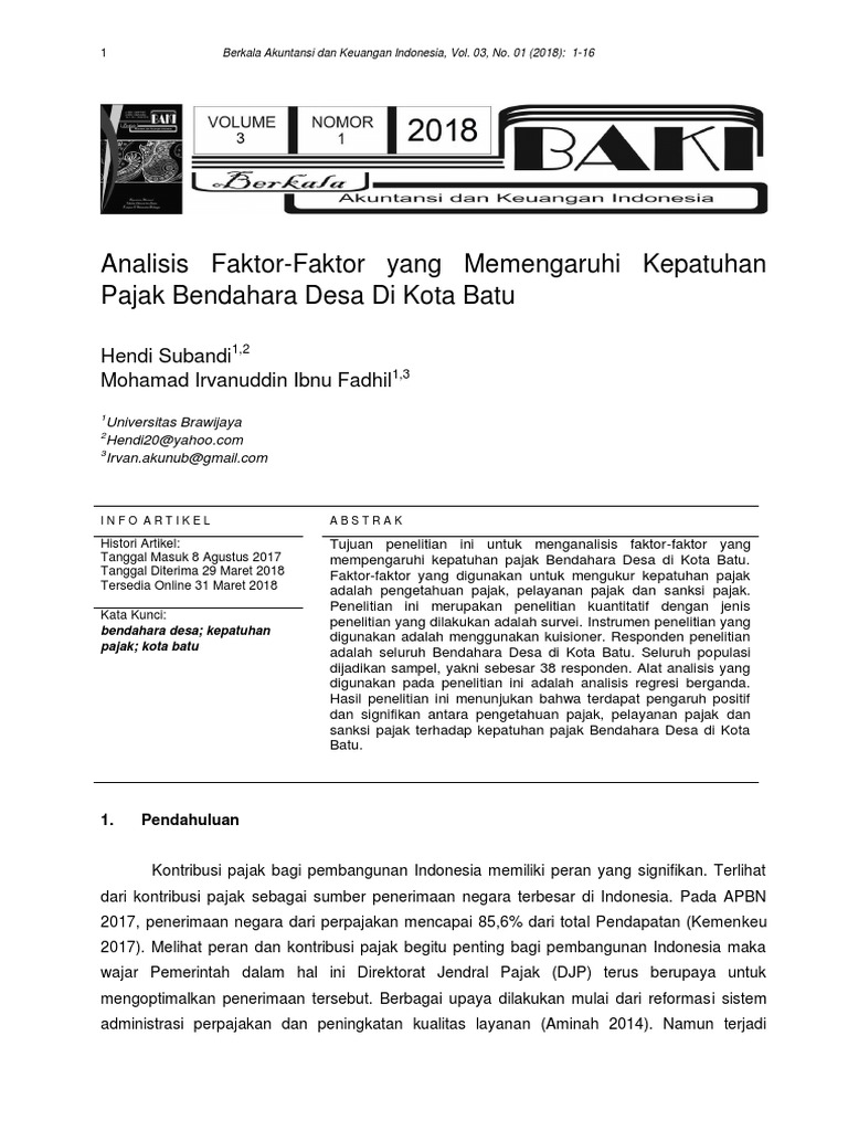 Hendi Subandi 2018 | PDF