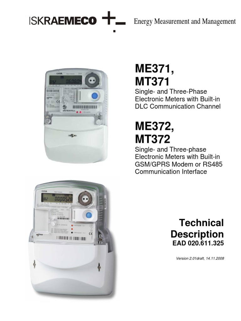 Iskra MT371/MT372 Meter Overview | PDF | General Packet Radio Service ...