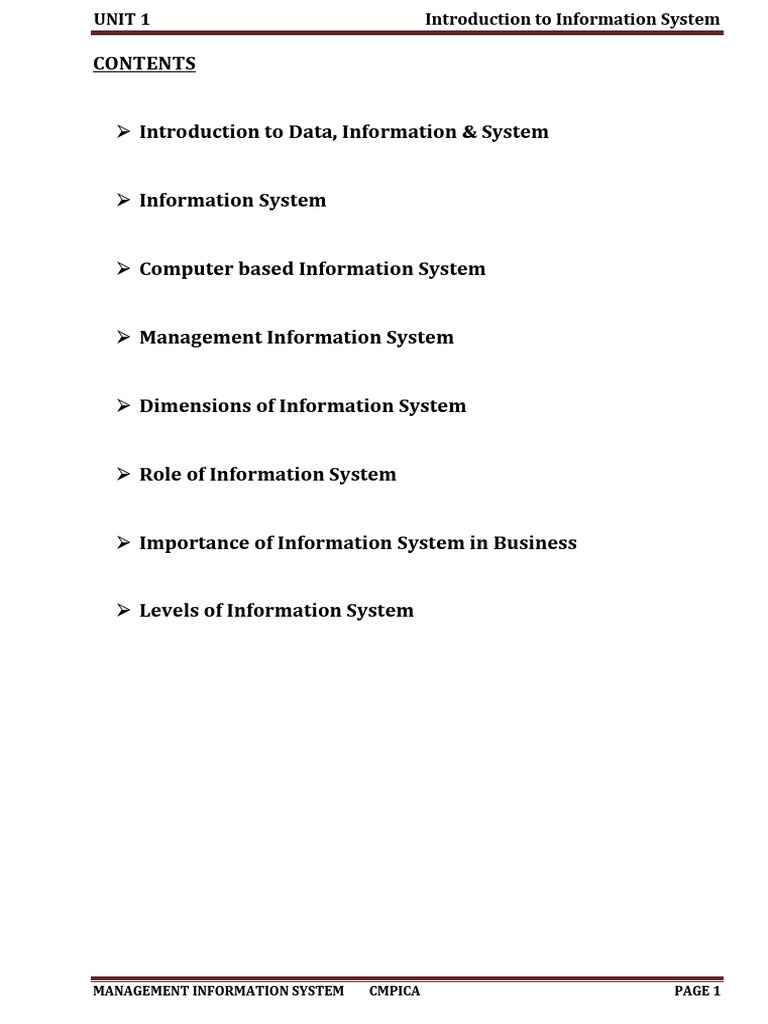 Introduction to Information Systems | PDF | Information System ...