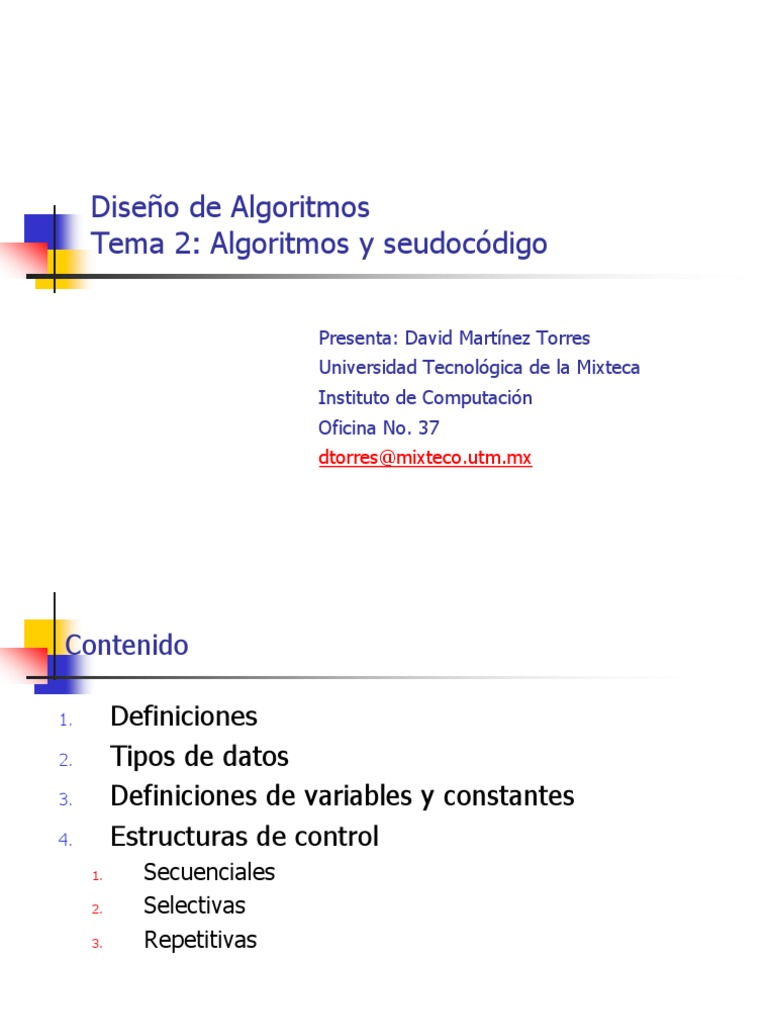 Tema2 AlgoritmosYSeudocodigos | Descargar gratis PDF | Algoritmos ...