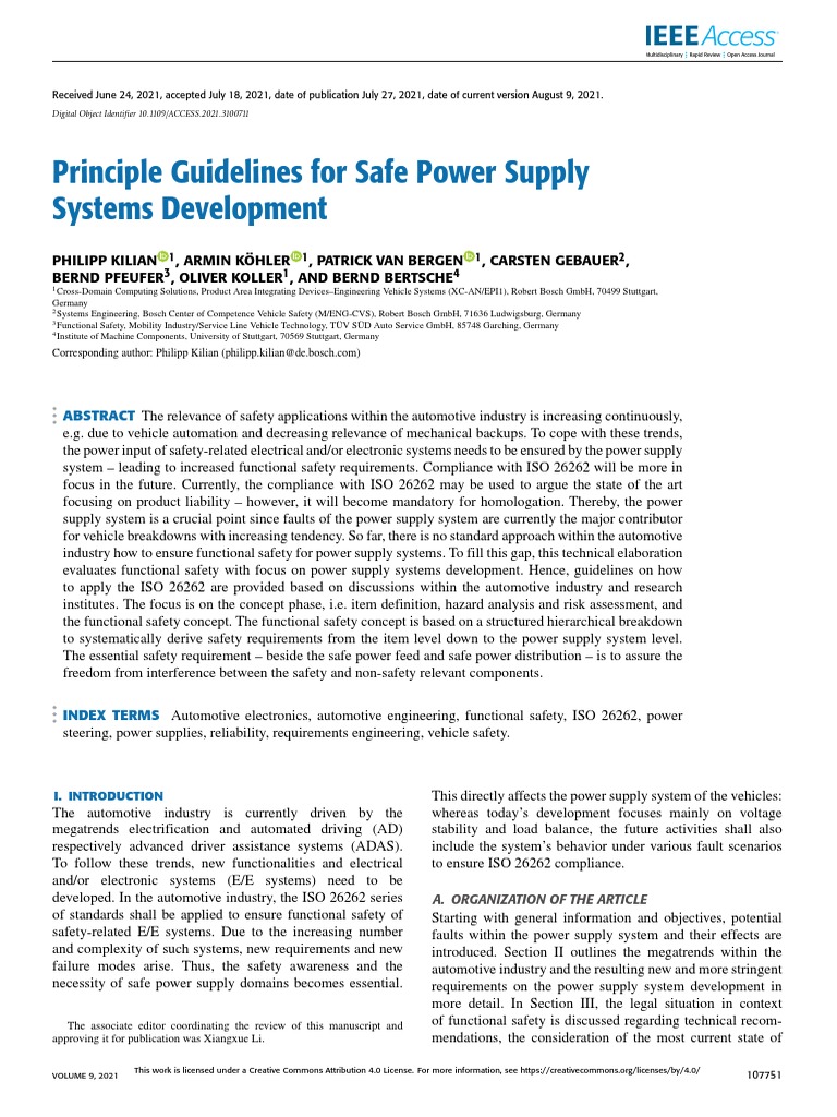 Principle Guidelines For Safe Power Supply Systems Development | PDF ...