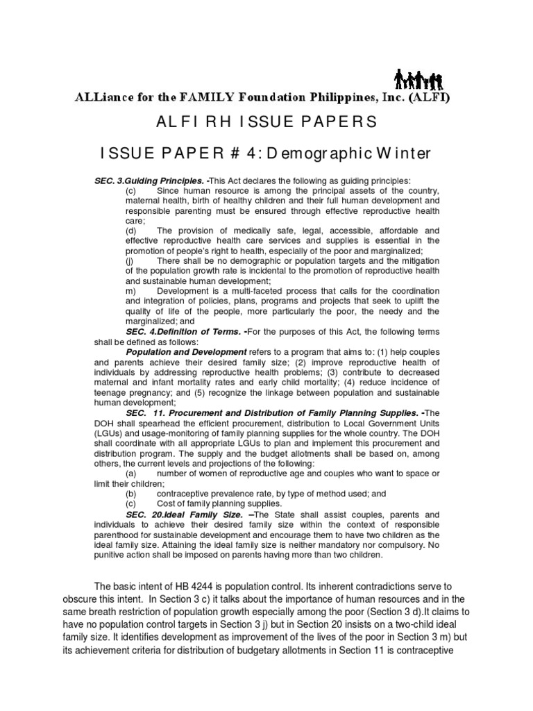 Demographic Winter | PDF | Reproductive Health | Family Planning