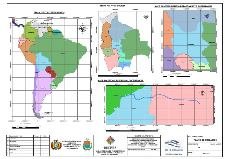 Mapa Político de Sudamérica y Bolivia | PDF