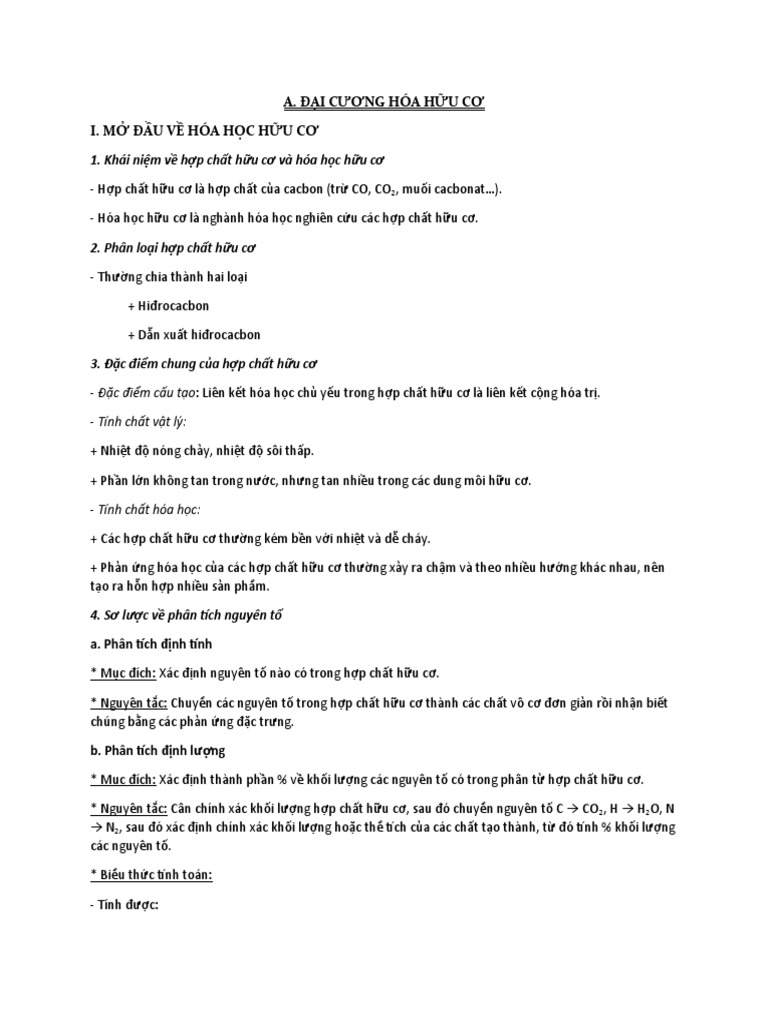 Tổng hợp lí thuyết Hóa 11 hk2 | PDF