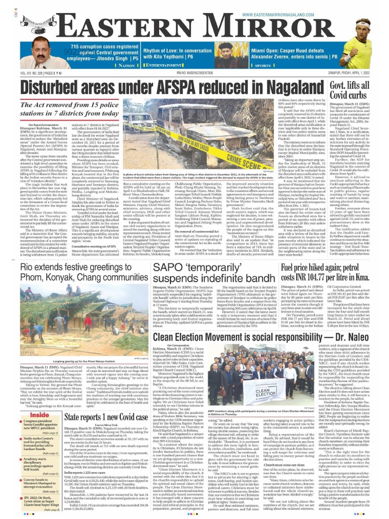 Eastern Mirror 01-Apr-2022. | PDF