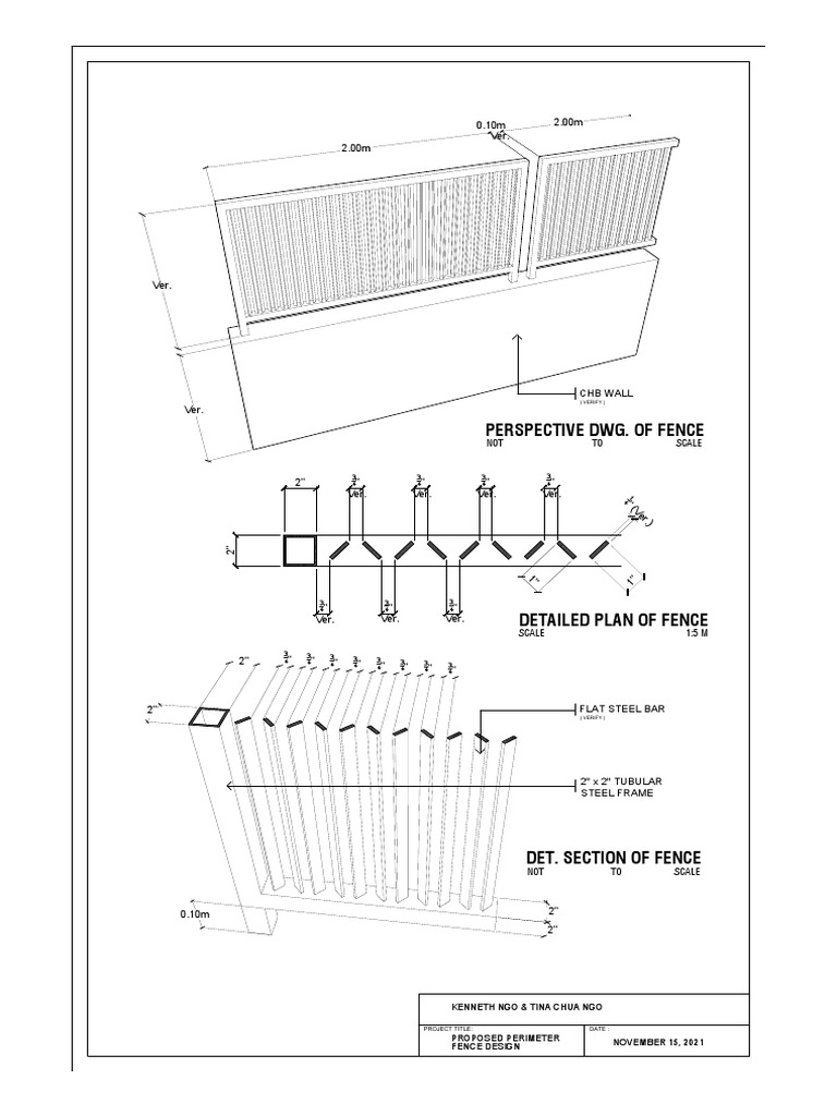 Perimeter Fence Design Plan | PDF