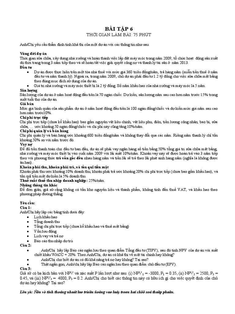 Bai Tap 6 - Xay Dung Nha Xuong | PDF