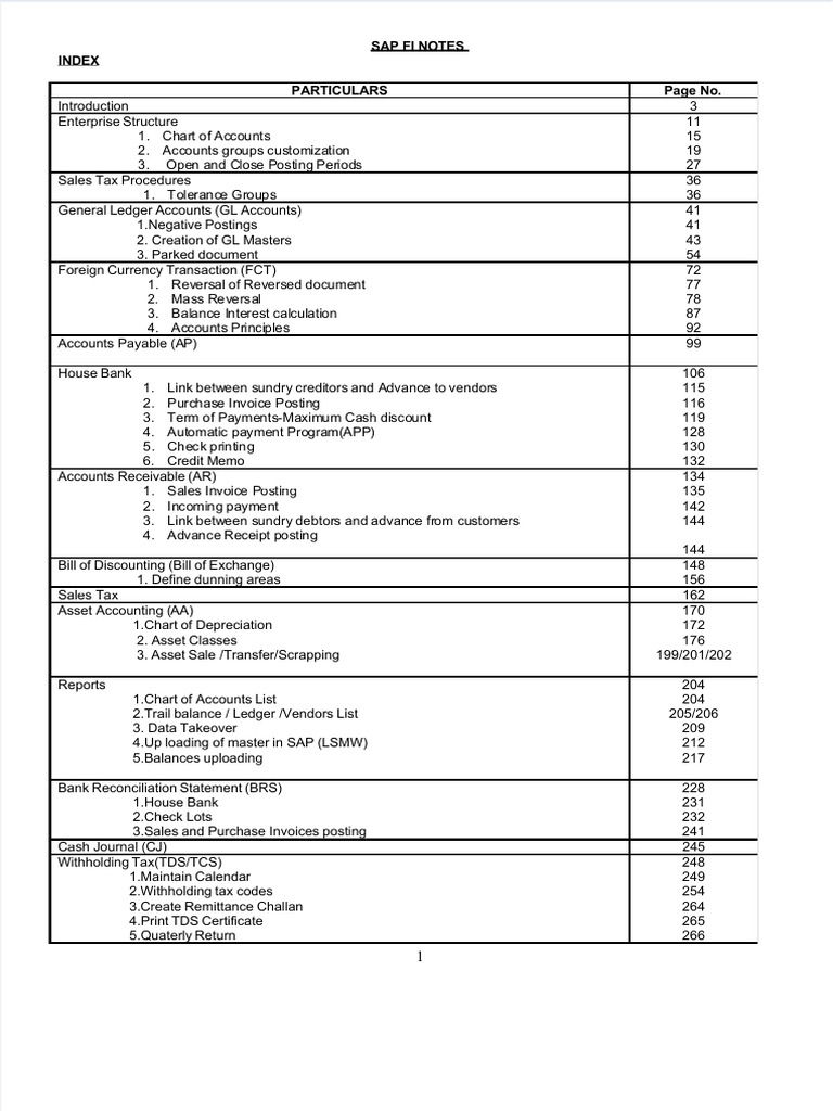 Sap Fico Self Study Material | PDF | Income Statement | Invoice