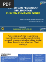 Pedoman Pelayanan PONED di Puskesmas | PDF | Pengembangan Diri | Kesehatan Holistik