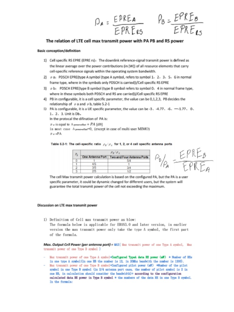 Pa, PB & RS Power | PDF