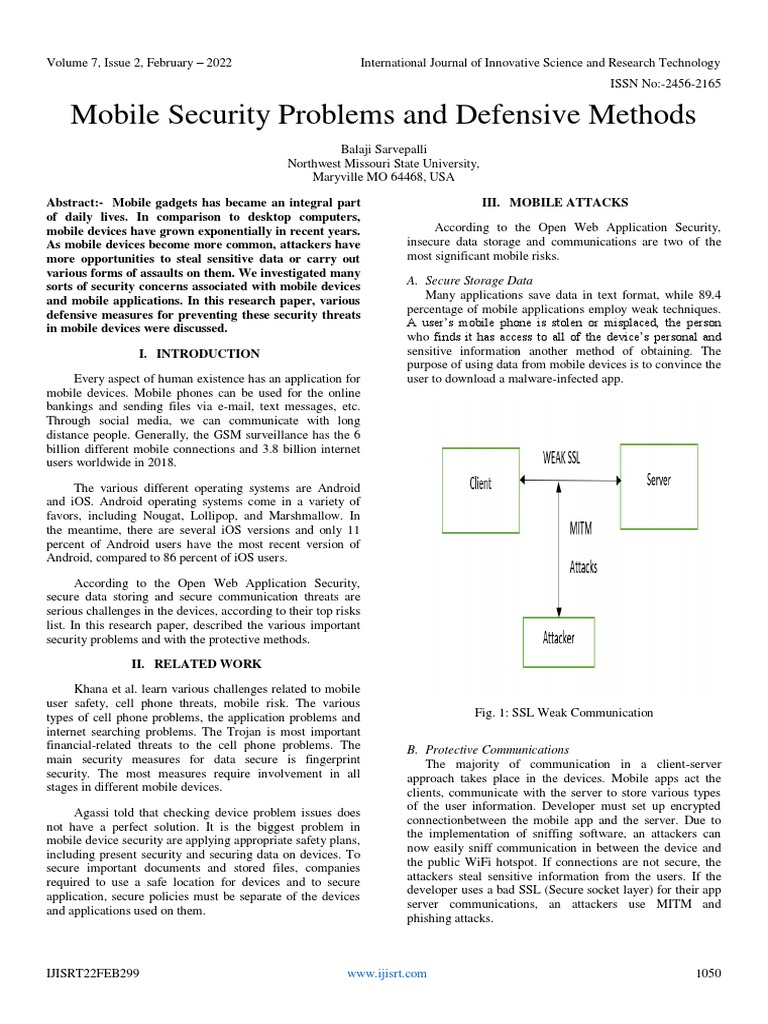 Mobile Security Problems and Defensive Methods | PDF | Mobile App ...