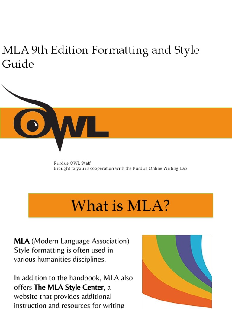 MLA 9th Edition Formatting and Style Guide | PDF | Buffy The Vampire ...
