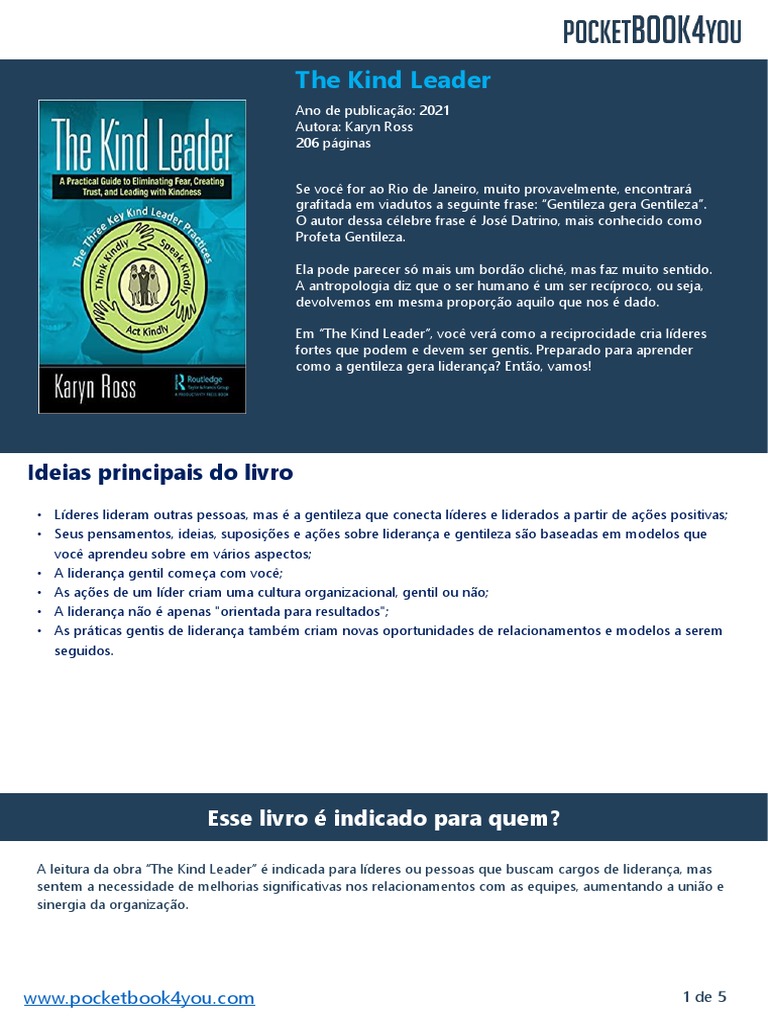 The Kind Leader - Karyn Ross | PDF | Liderança | Pensamento