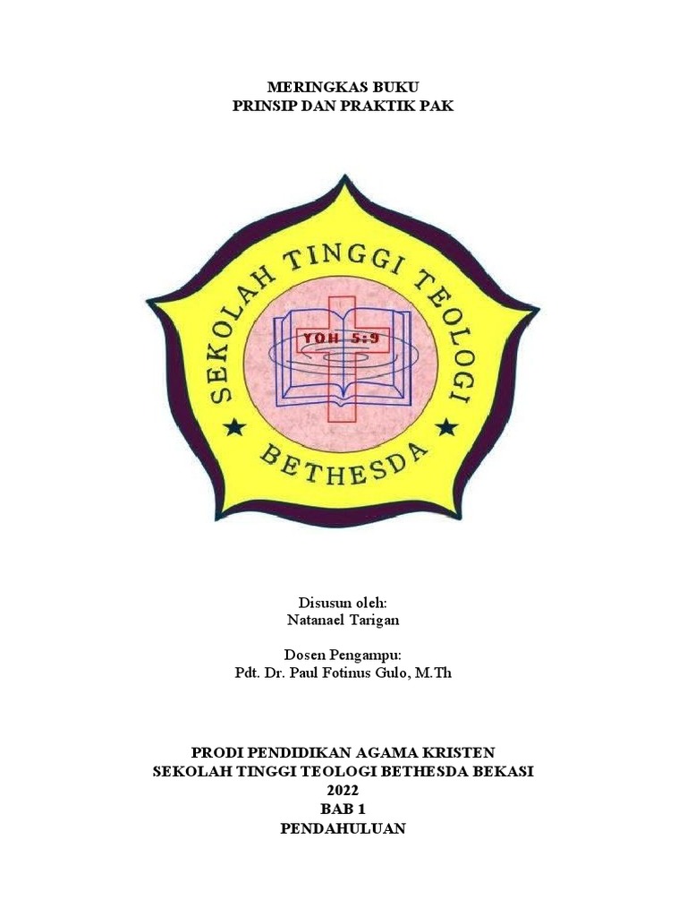 Cara Meringkas Pendidikan Agama Kristen | PDF