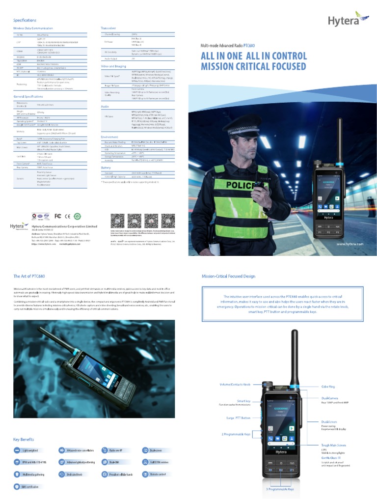 PTC680 Multi Mode Advanced Radio Brochure2022 | PDF