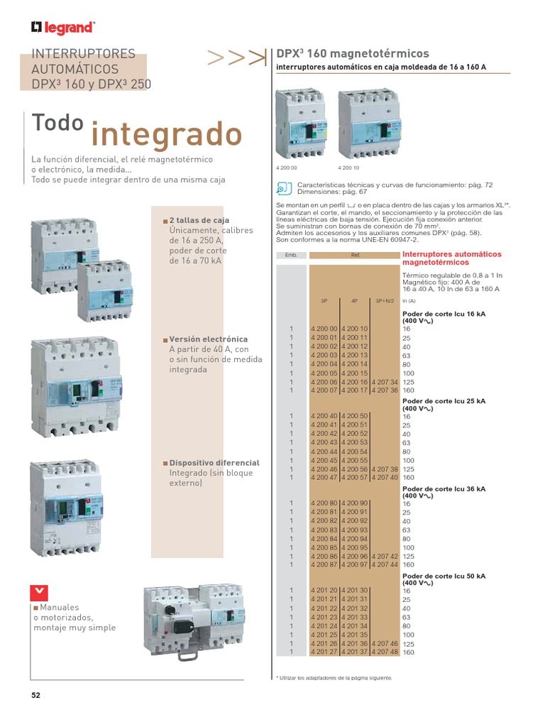 Catalogo Legrand DPX | PDF | Equipo | Electrónica