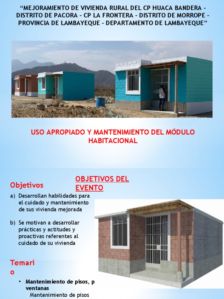 Mantenimiento Del Modulo Habitacional - Ejemplo | PDF