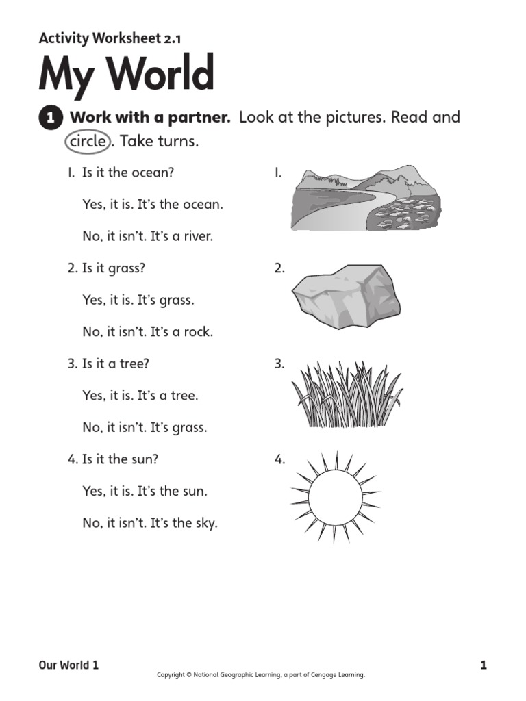 Our World 1 - Unit 2.1. Extra Worksheet | PDF