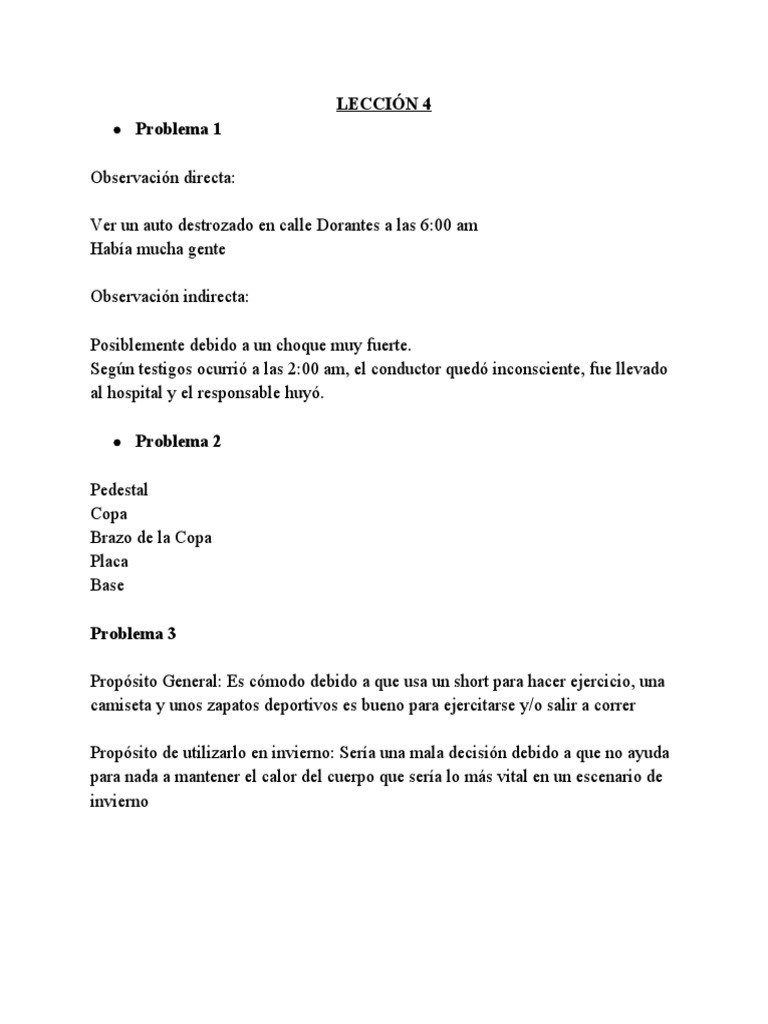 Observaciones y Comparaciones Detalladas | PDF | Fuerza