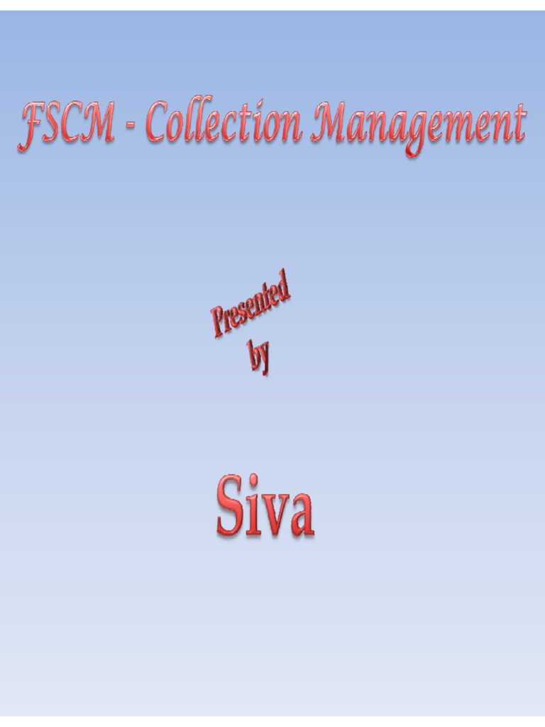 FSCM-Collection Management - Ver 1 | PDF | Invoice | Business