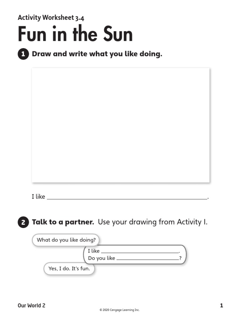 Our World 2 - Unit 3.4 - Extra Worksheet | PDF