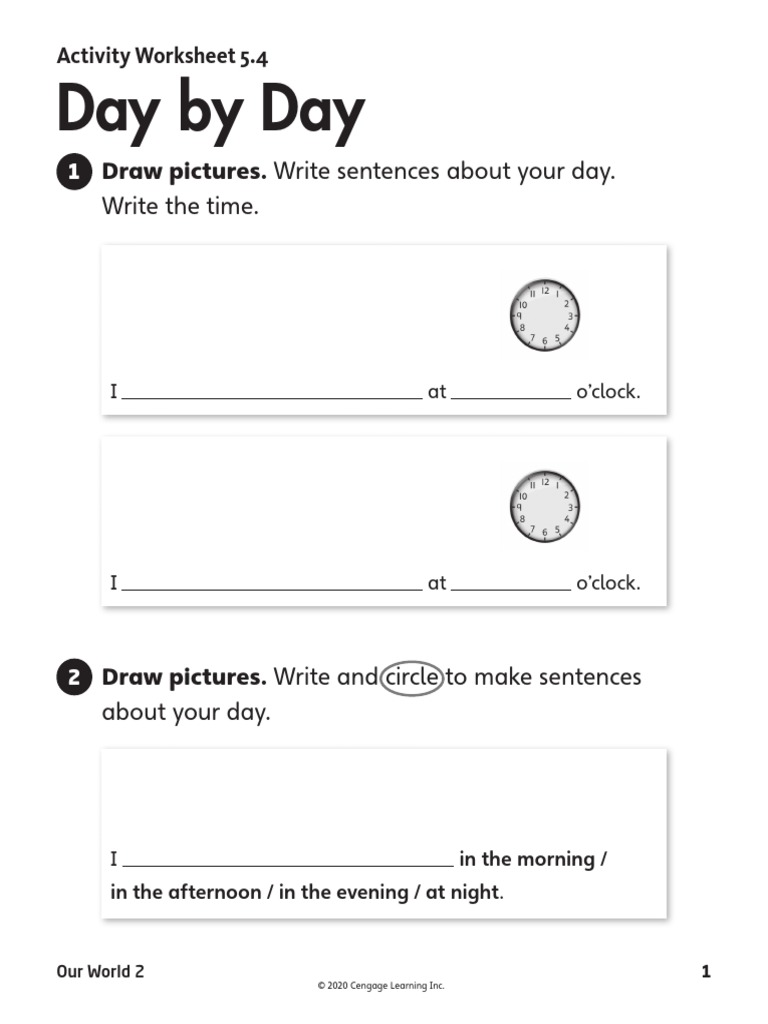 Our World 2 - Unit 5.4 - Extra Worksheet | PDF