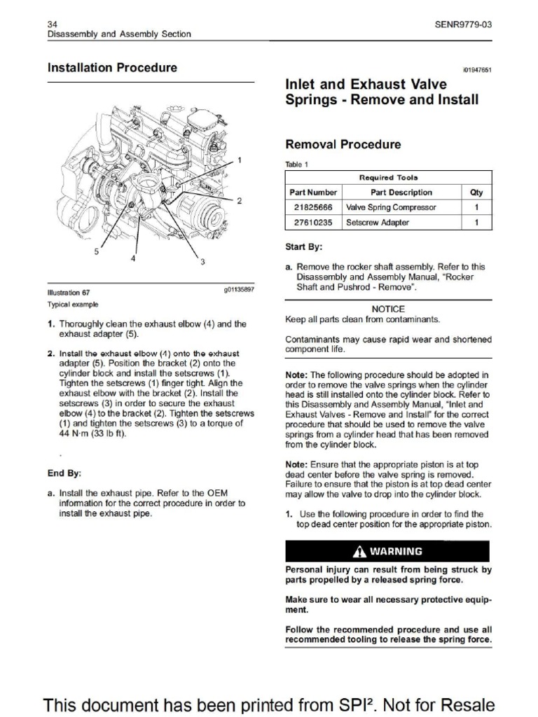 Perkins 1103 Valve Install | PDF | Valve | Piston