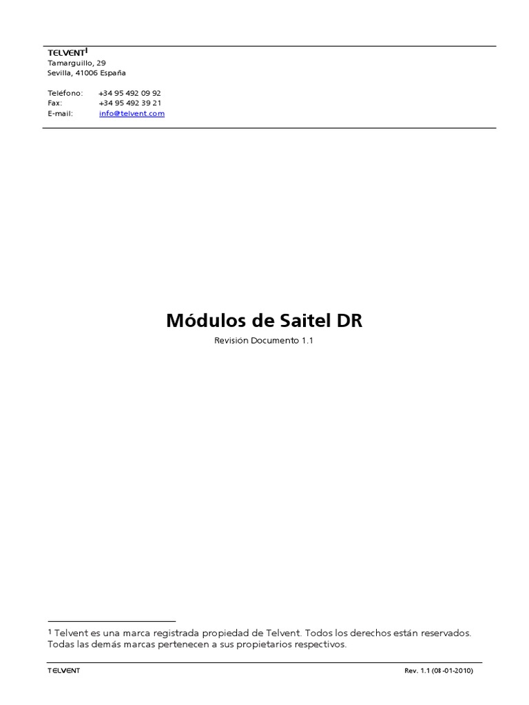 Modulos Saitel DR SP Rev11 | PDF | Hardware de la computadora | Ingeniería Informática