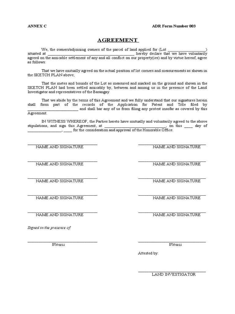 ADR Form No. 3-2 ANNEX C | PDF | Justice | Crime & Violence