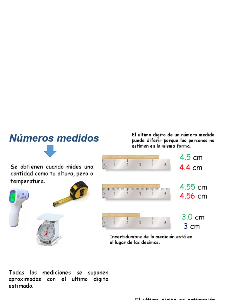 Numeros Medidos y Exactos, Cifras | PDF | Medición | Decimal