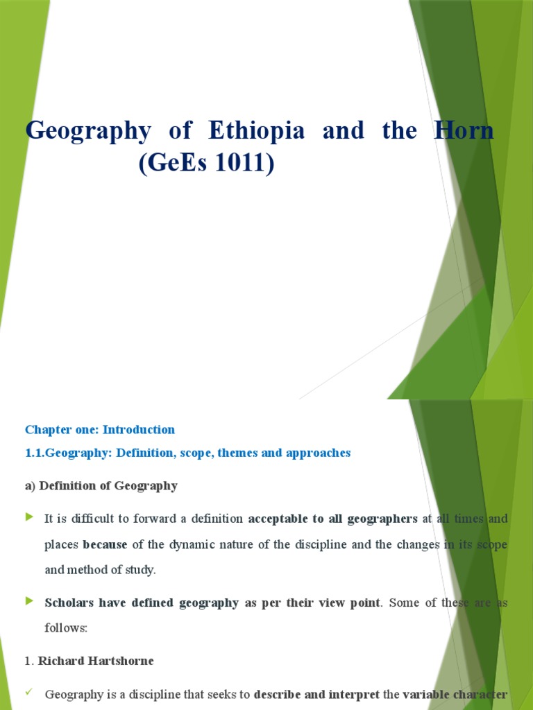 Geography of Ethiopia and The Horn | PDF | Geography | Geologic Time Scale