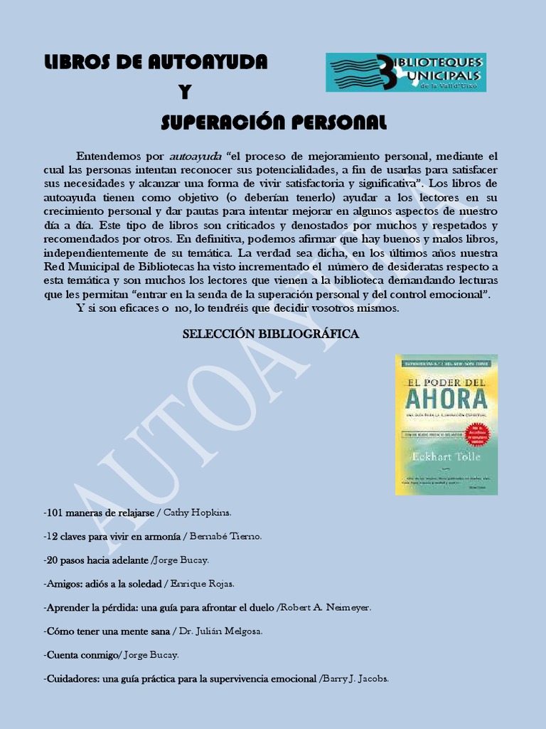 Libros de Autoayuda | PDF | Sicología | Desarrollo personal
