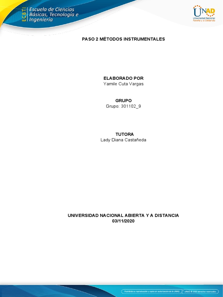 PASO 2 MÉTODOS INSTRUMENTALES | PDF | Análisis | Química analítica