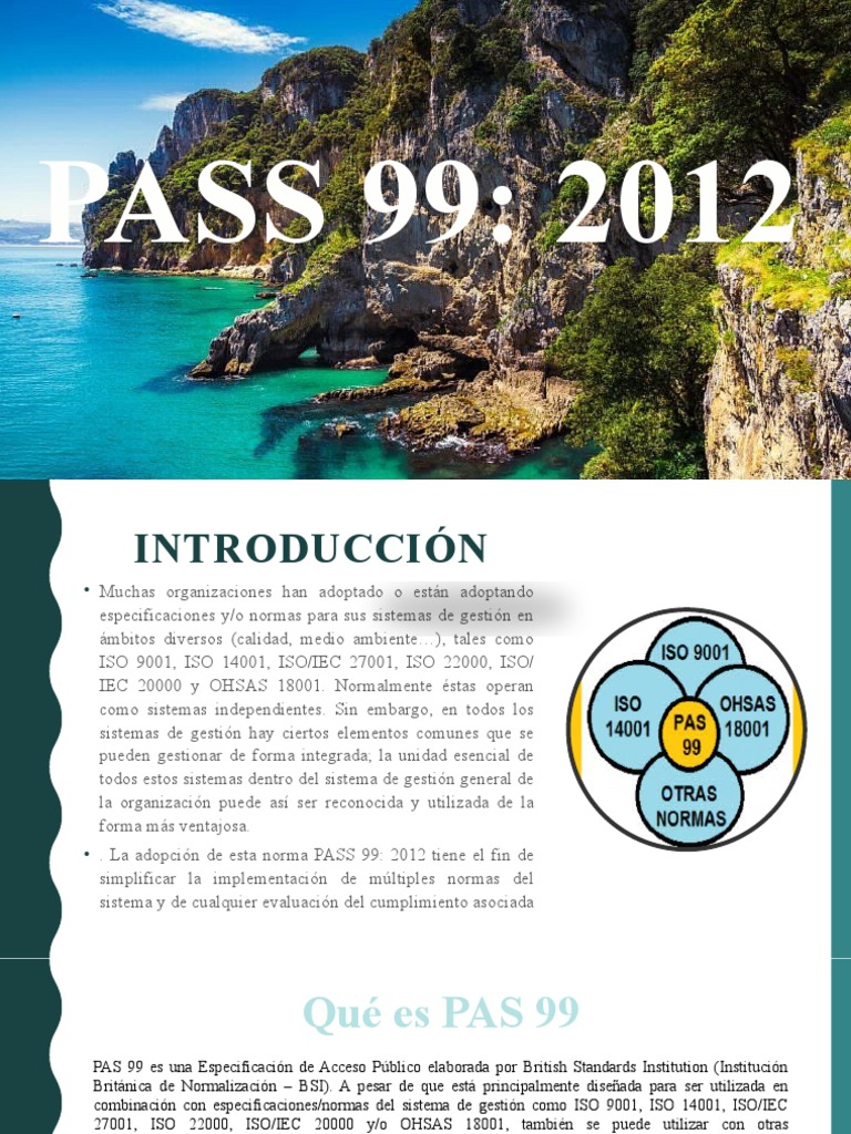 Especificación PAS 99:2012 para Gestión Integrada | PDF