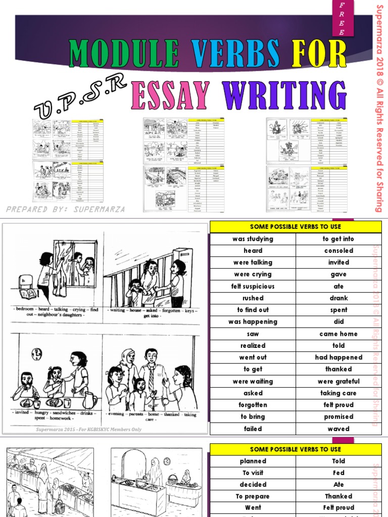 Modul Verbs For Essay Writing | PDF