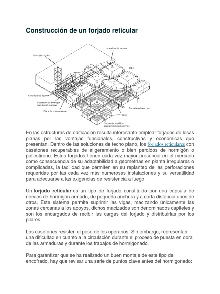 3 Construcción de Un Forjado Reticular | PDF