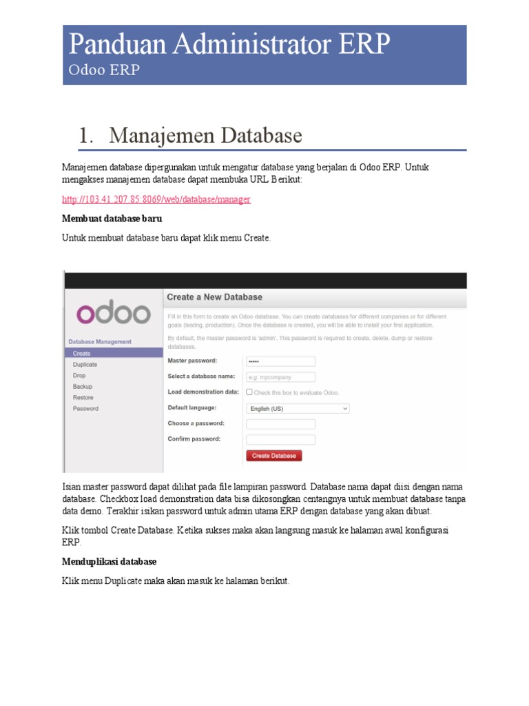 Panduan Administrator ERP | PDF
