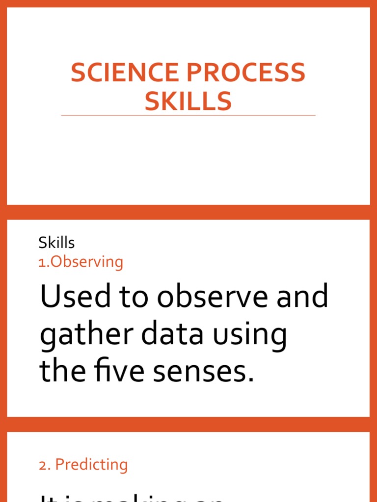 Science Process Skills | PDF