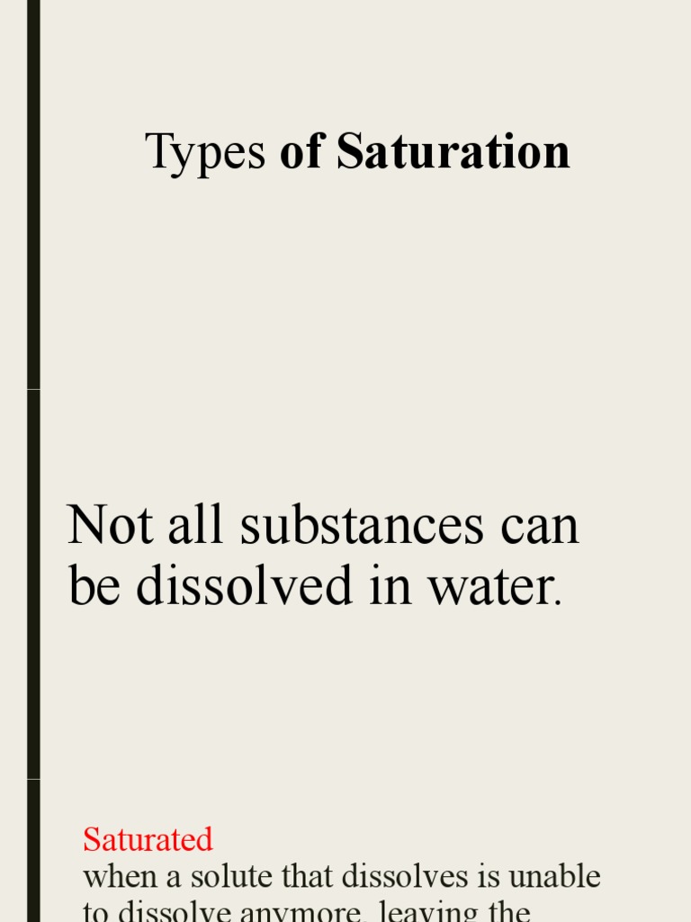 Types of Saturation | PDF | Self-Improvement