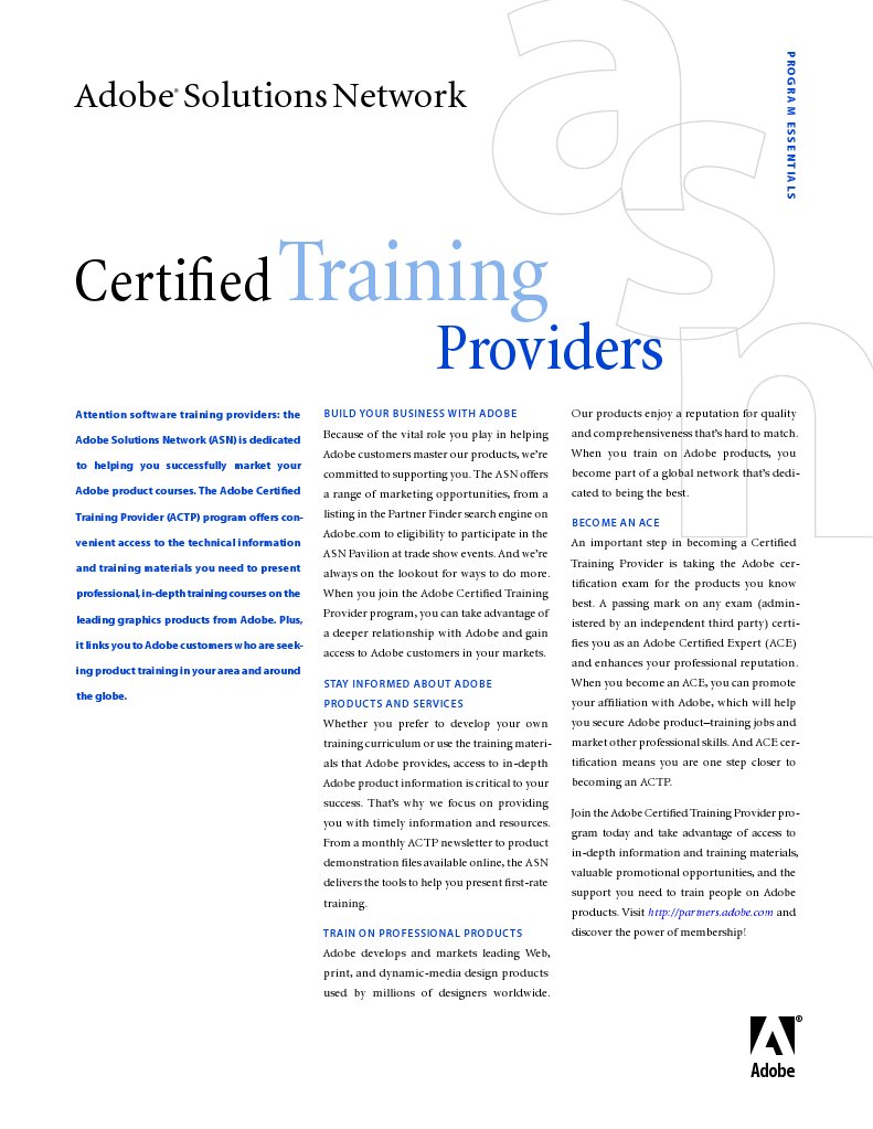Training and Certification | PDF | Professional Certification | Adobe ...