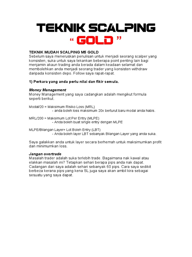 Teknik Scalping Gold (Mobile) | PDF