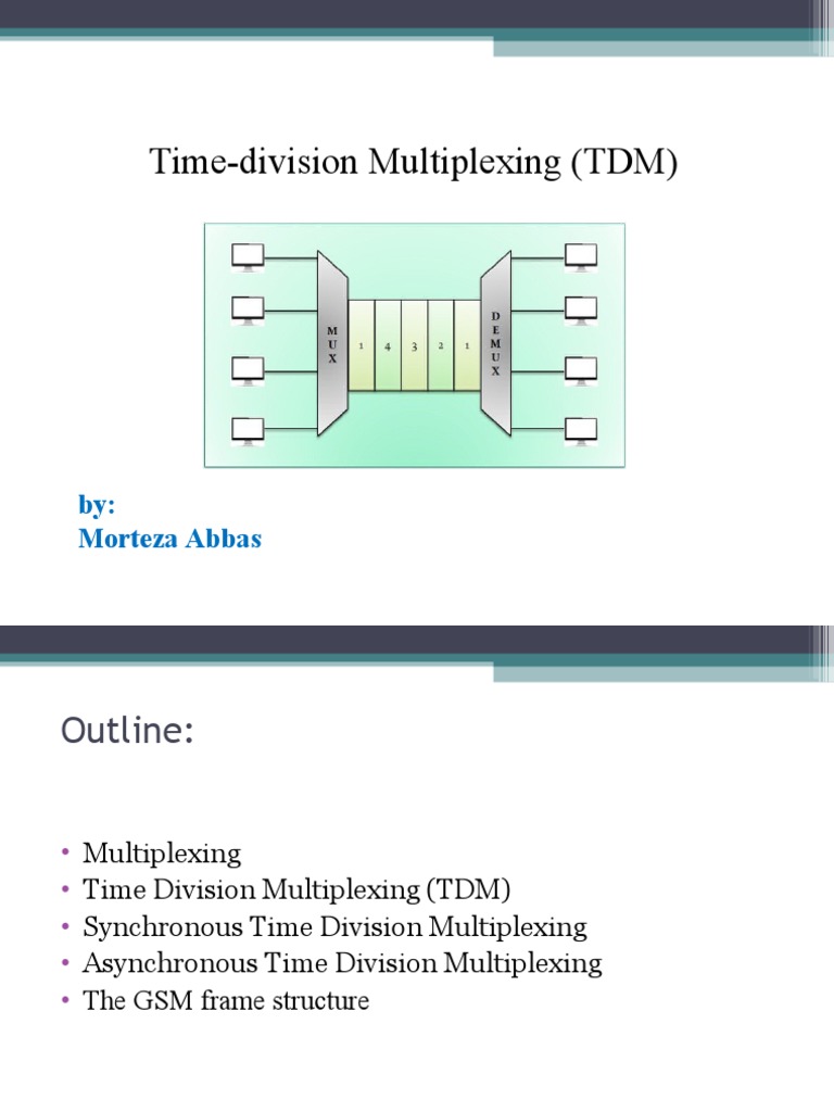 Time-Division Multiplexing (TDM) : By: Morteza Abbas | PDF
