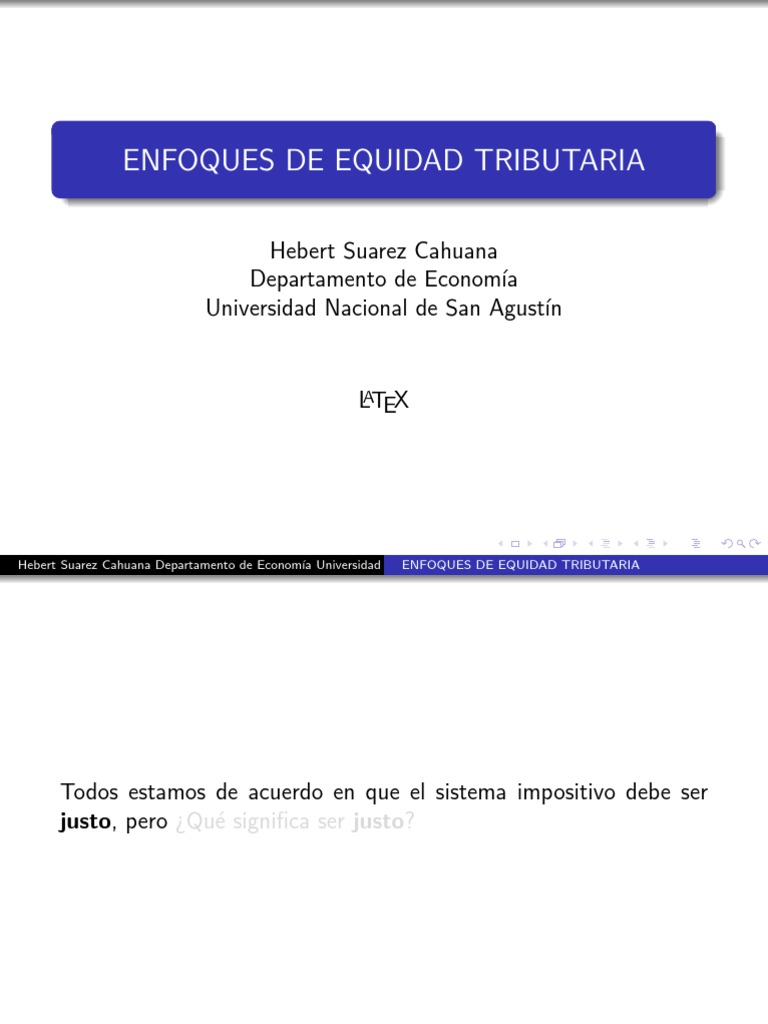 Enfoques sobre Equidad Tributaria | PDF | Impuestos | Utilidad