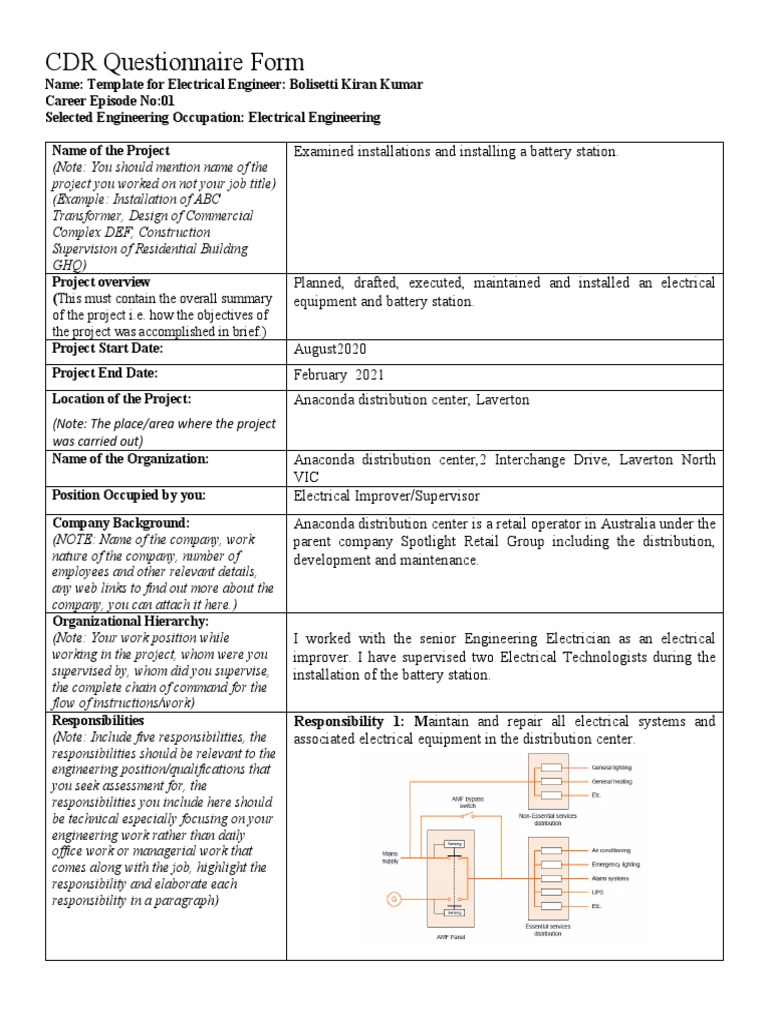 CDR Form For new CE3 | PDF | Electrical Engineering | Electrical Components