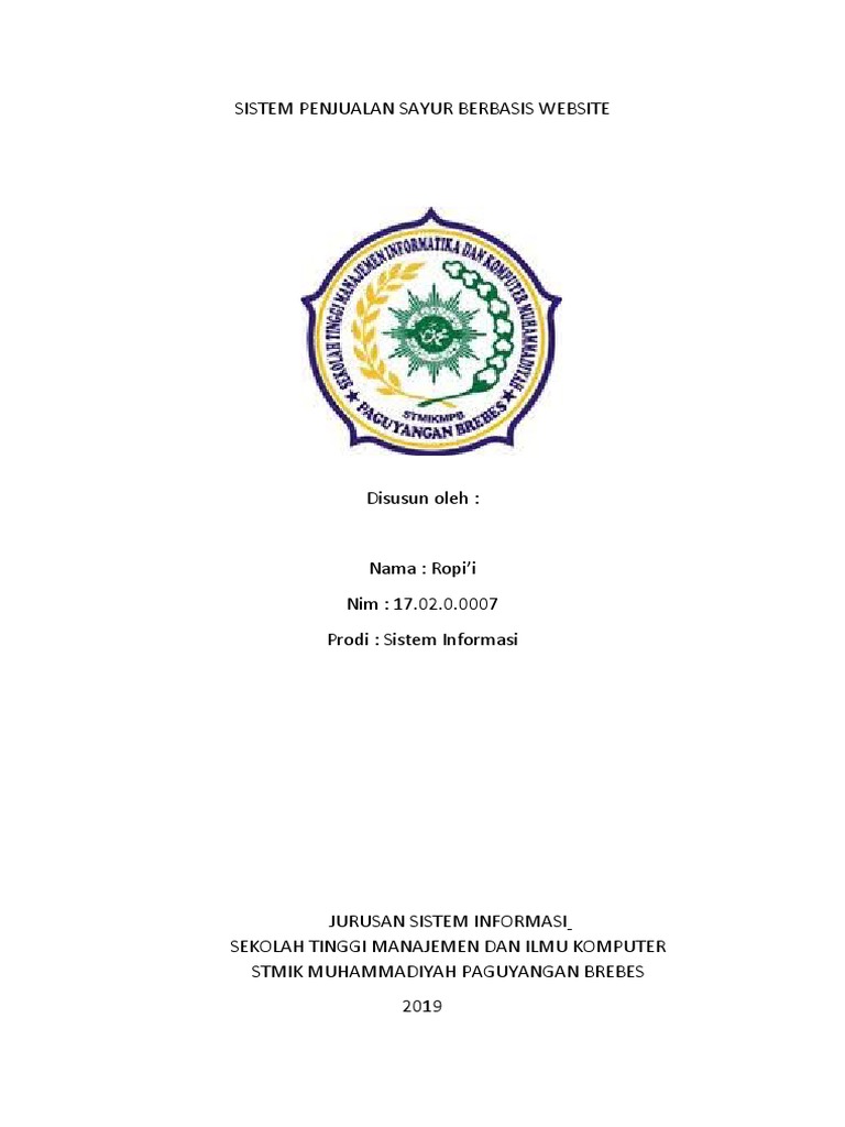 Sistem Penjualan Sayur Online | PDF | Bisnis | Komputer